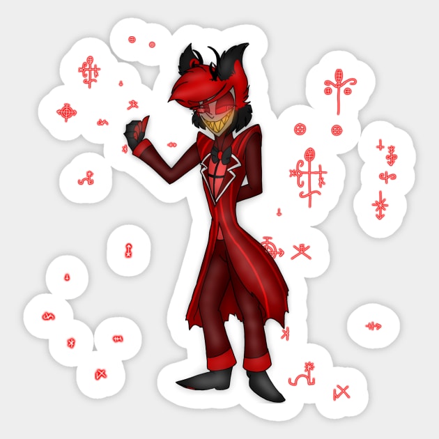 Stay Tuned - Alastor The Radio Demon - Hazbin Hotel - Sticker | TeePublic