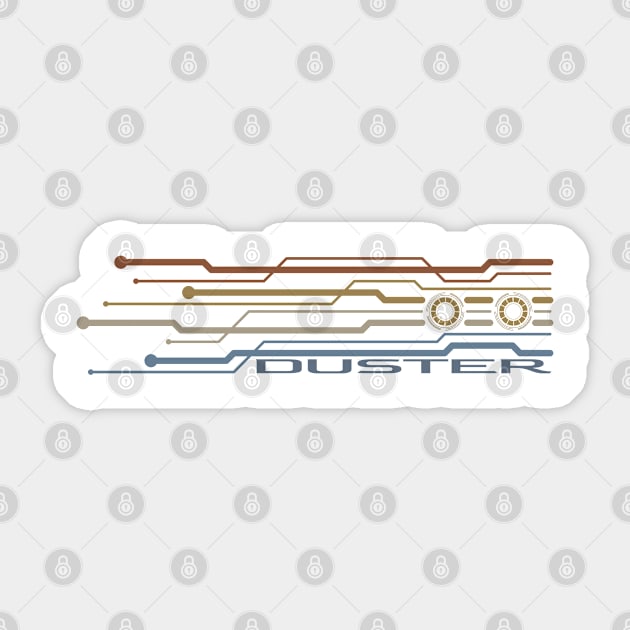 Duster Circuit Lines - Musician - Sticker | TeePublic