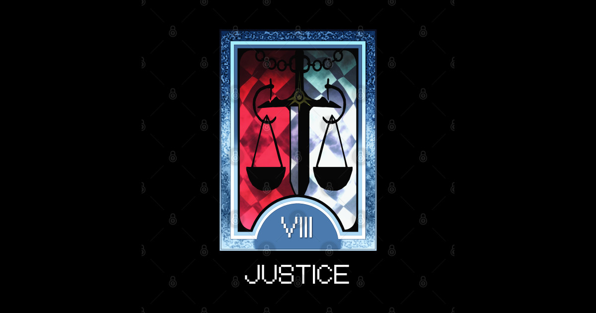 Justice Arcana Tarot Card - Persona - Posters and Art Prints | TeePublic