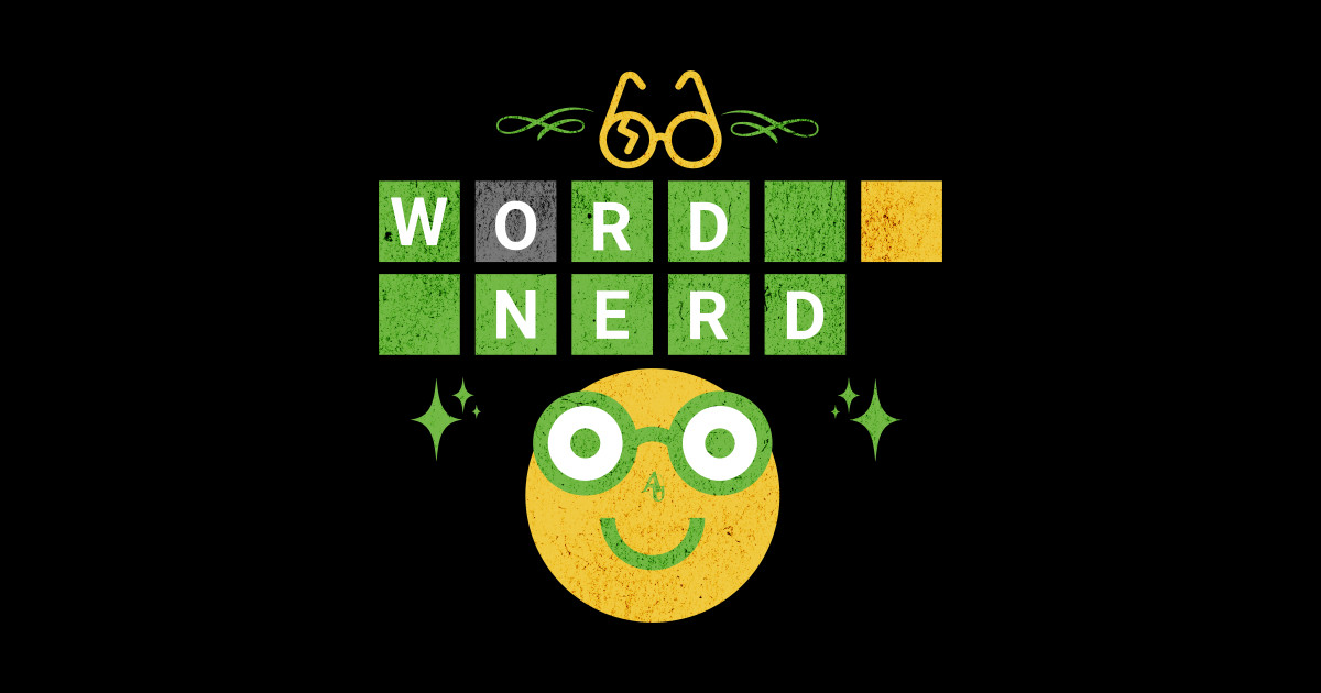 Wordle Word Nerd - Wordle Expert - Sticker | TeePublic