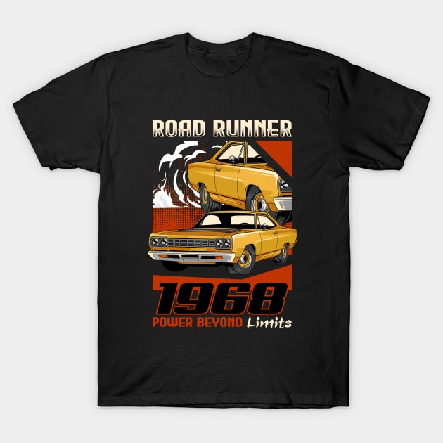 1968 Road Runner Muscle Car - 1968 Road Runner Muscle Car - T-Shirt ...