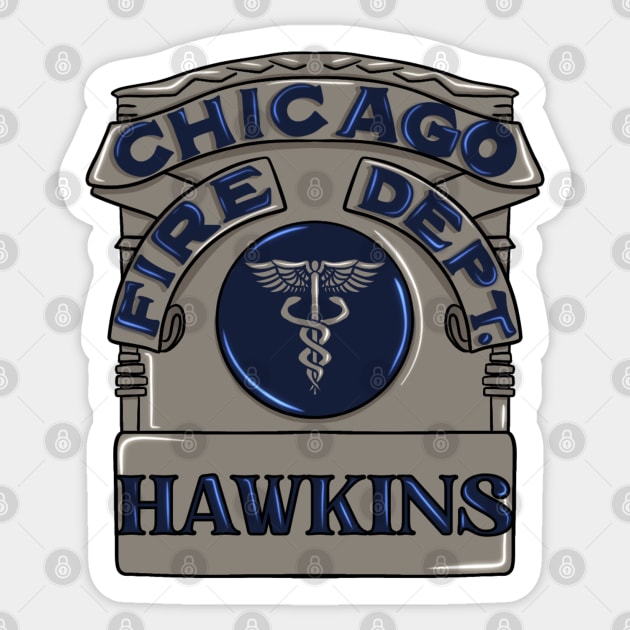 Evan Hawkins | Chicago Fire Badge - Chicago Fire - Sticker | TeePublic