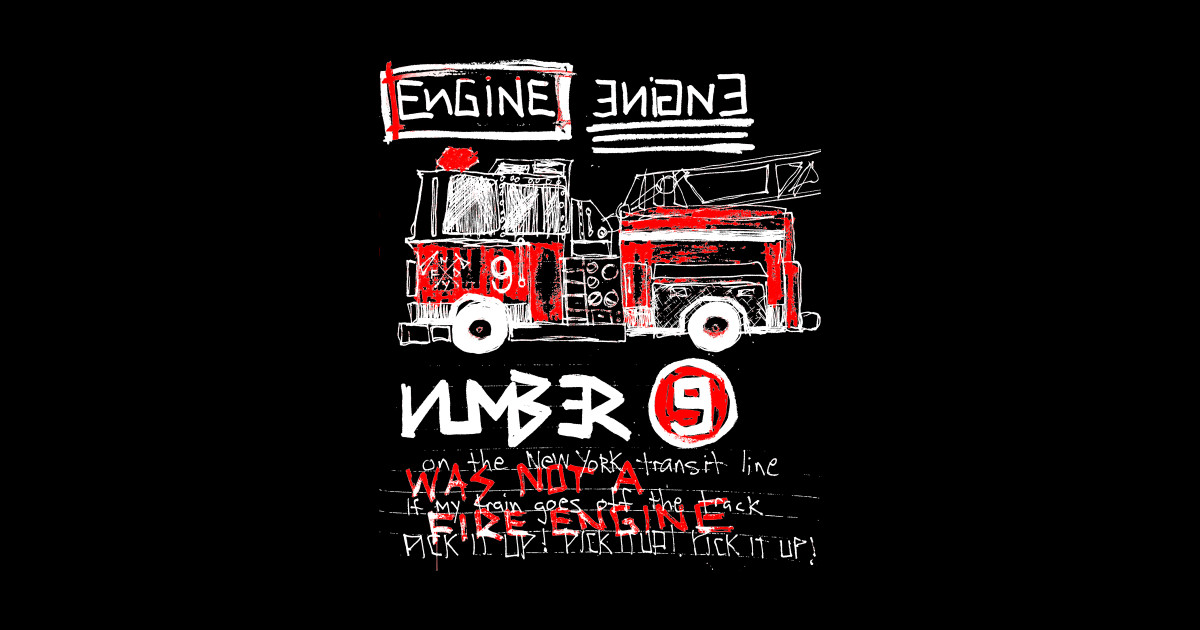 Number 9 Doodle White - Engine Engine Number Nine - Sticker | TeePublic