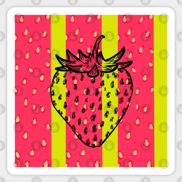 aesthetic strawberry - Strawberry - Sticker | TeePublic