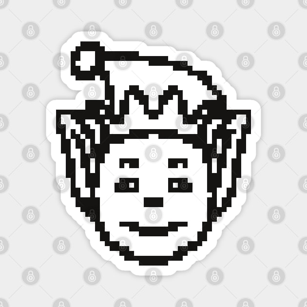 Christmas elf pixel art - Christmas Elf - Magnet | TeePublic