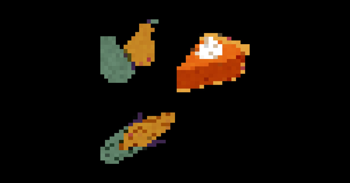 Fall Foods Pixel Art - 16 Bit - Sticker | TeePublic