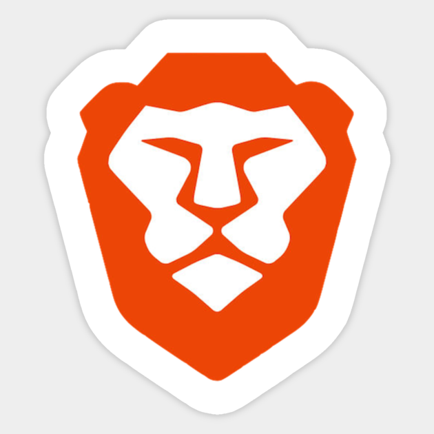 Brave Browser Logo - Brave - Sticker | TeePublic