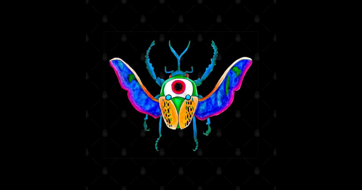 Evil Eye Beetle - Beetle - Sticker | TeePublic