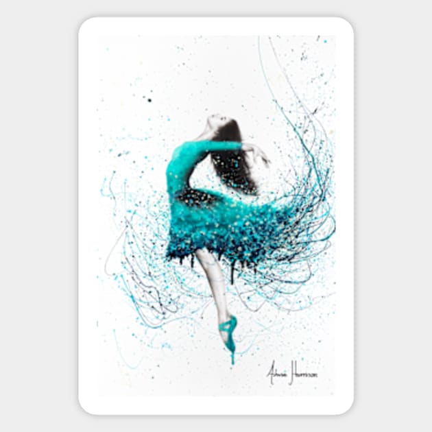 Turquoise Ocean Dancer - Ballerina - Sticker | TeePublic