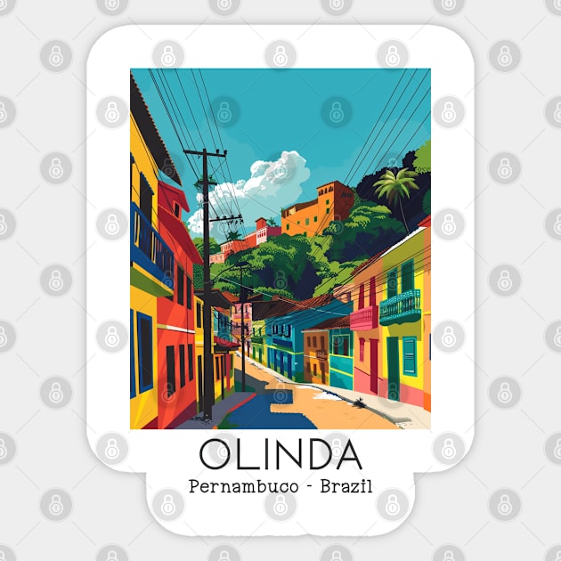 A Vintage Travel Illustration of Olinda - Pernambuco - Brazil - Olinda ...