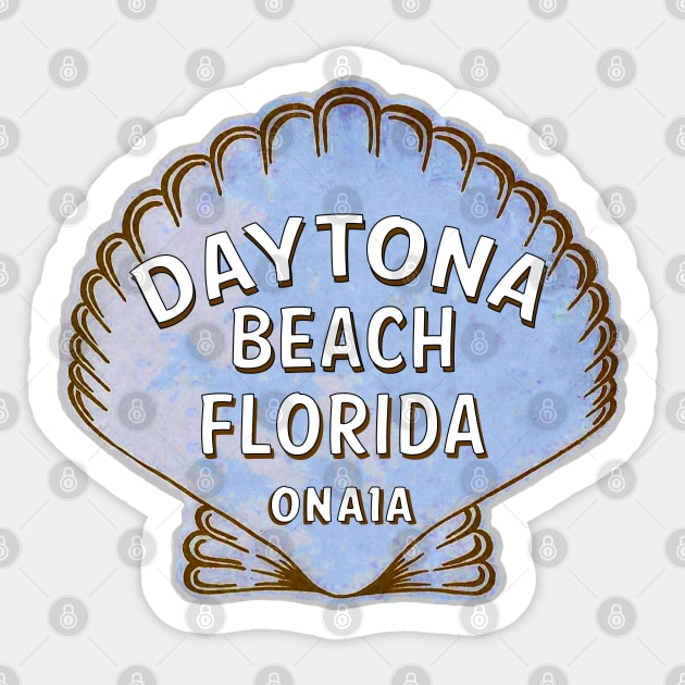 Daytona Beach Florida A1A Vintage Shell A 1 A - Daytona Beach - Sticker ...
