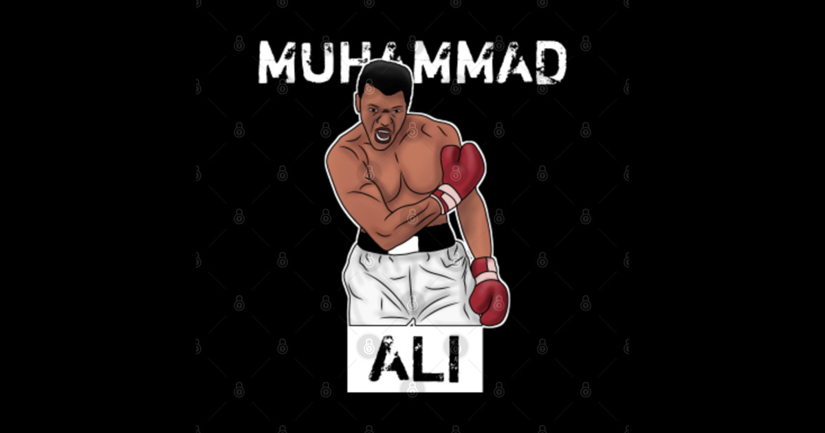 Muhammad ALI CARTOON - Muhammad Ali - Sticker | TeePublic