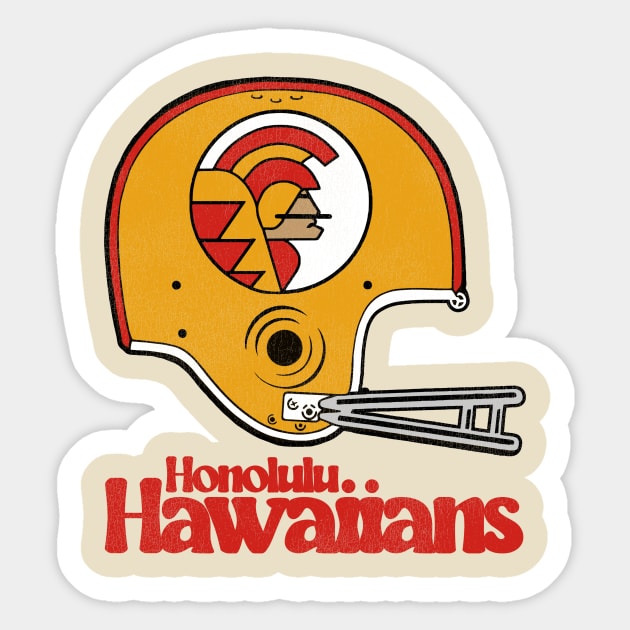Defunct Honolulu Hawaiians Football Team Helmet - Football - Sticker ...