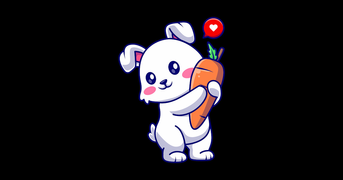 Cute Rabbit Hug Carrot Cartoon - Cute Rabbit Hug Carrot Cartoon ...