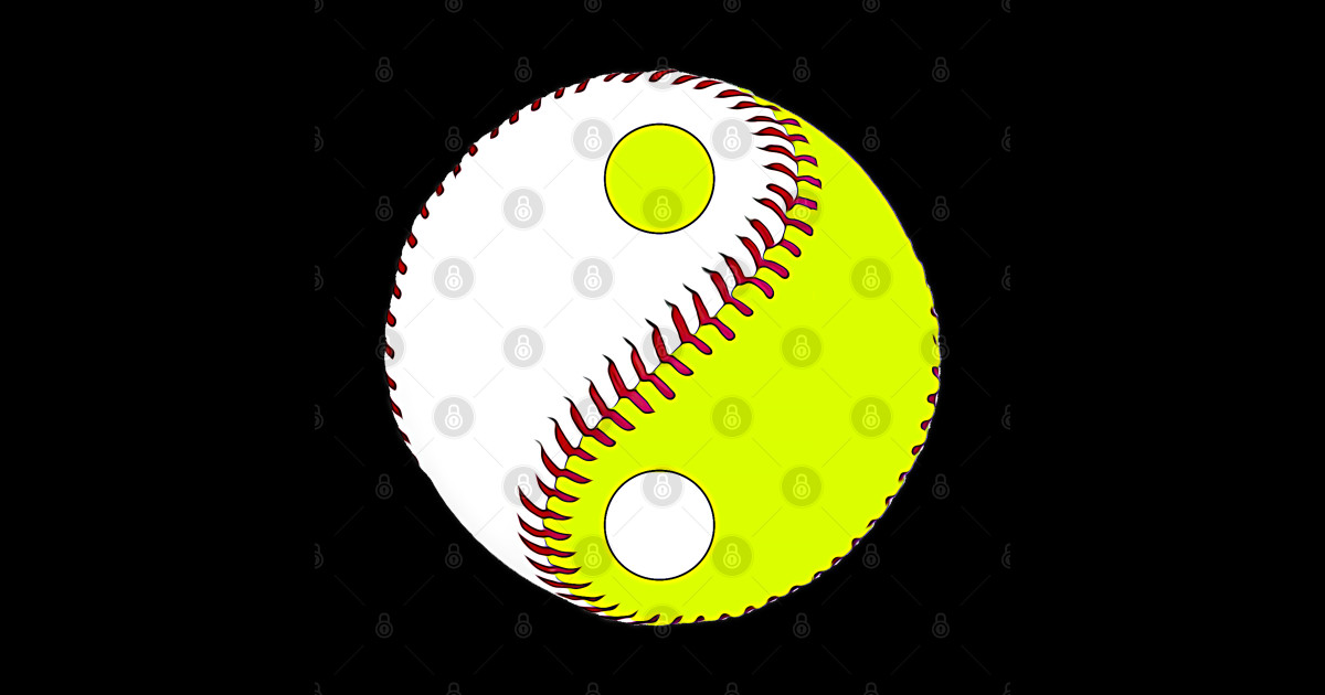 Yin Yang Baseball Softball - Yin Yang - T-Shirt | TeePublic