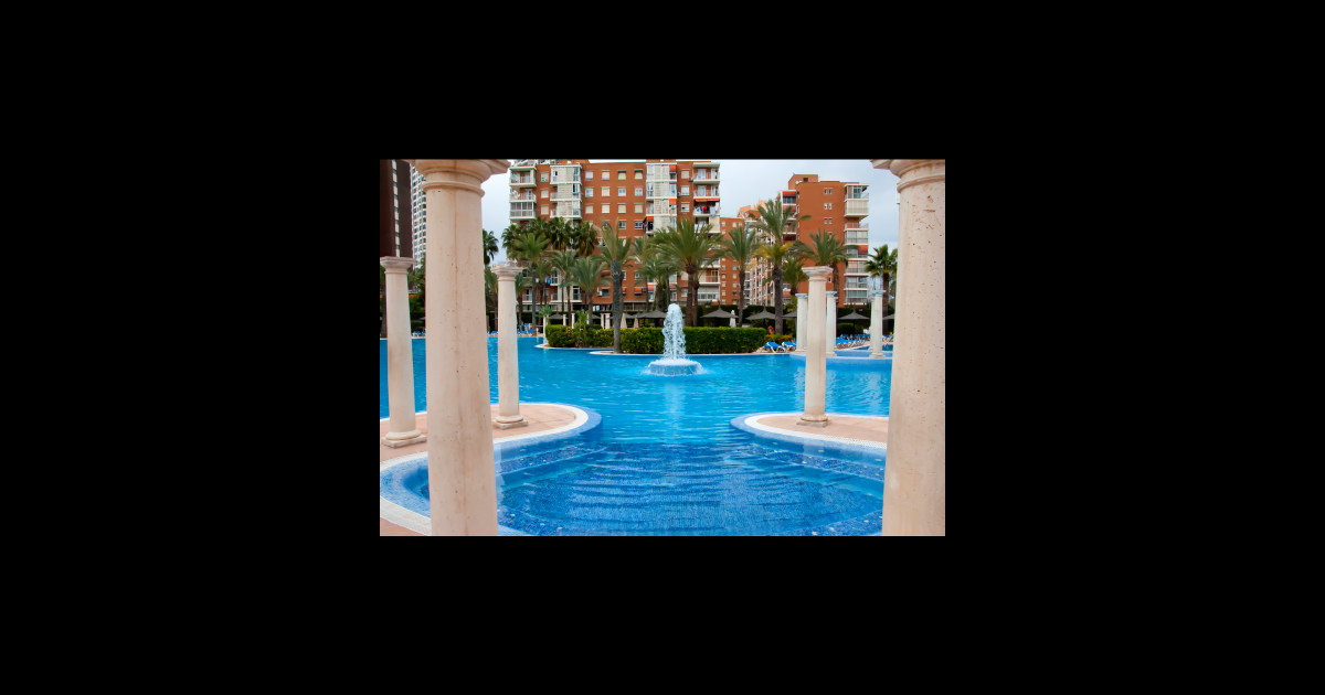 Solana Hotel Swimming Pool Benidorm Spain - Benidorm - Sticker | TeePublic