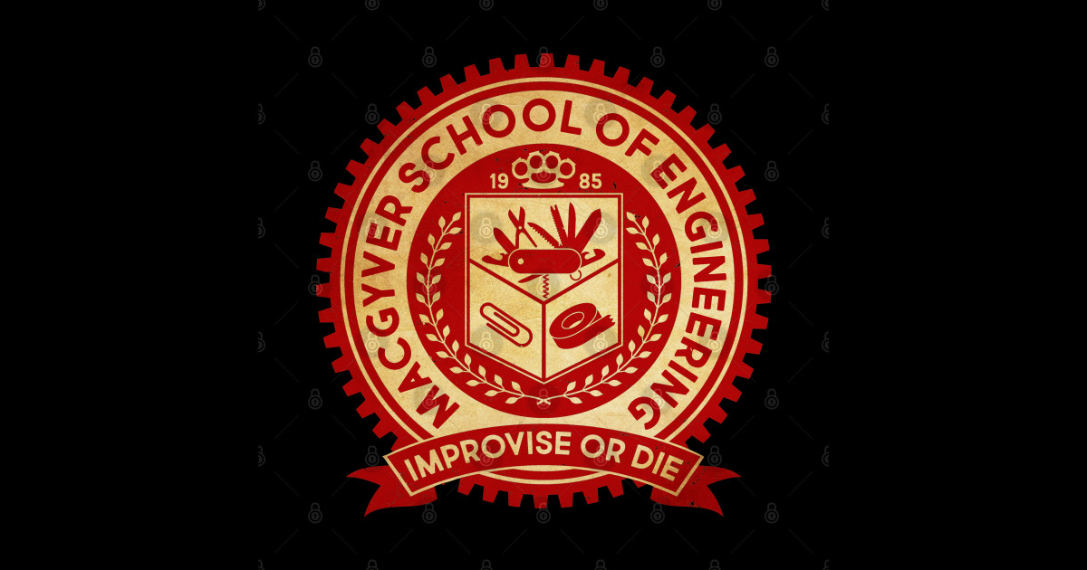 Vintage MacGyver School Of engineering - School - T-Shirt | TeePublic