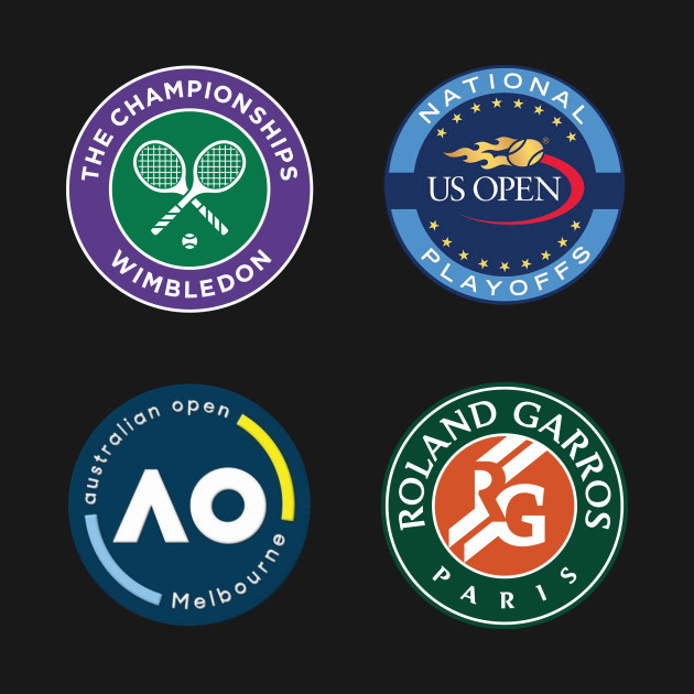 Tennis Grand Slam Logos - Tennis Logo - T-Shirt | TeePublic Tennis Grand Slam Logos - Tennis Logo - T-Shirt | TeePublic