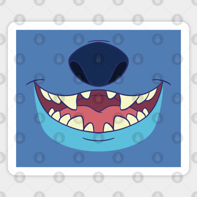 Stitch Mouth - Stitch - Sticker | TeePublic