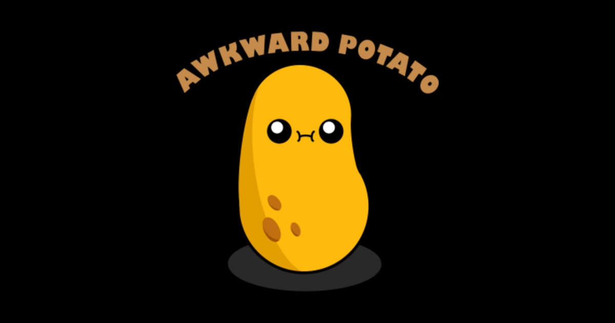 Cute Cartoon Potato || Awkward Potato || Kawai - Cute Potato - Posters ...