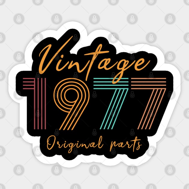 Vintage 1977 Birthday gift - 1977 Birthday - Sticker | TeePublic