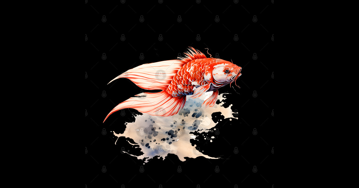 Magical Koi: Perseverance and Prosperity - Japanese Koi Fish - Sticker ...