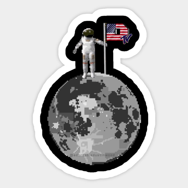 One giant step for DTV - Adorkable Dustin Wood - Sticker | TeePublic