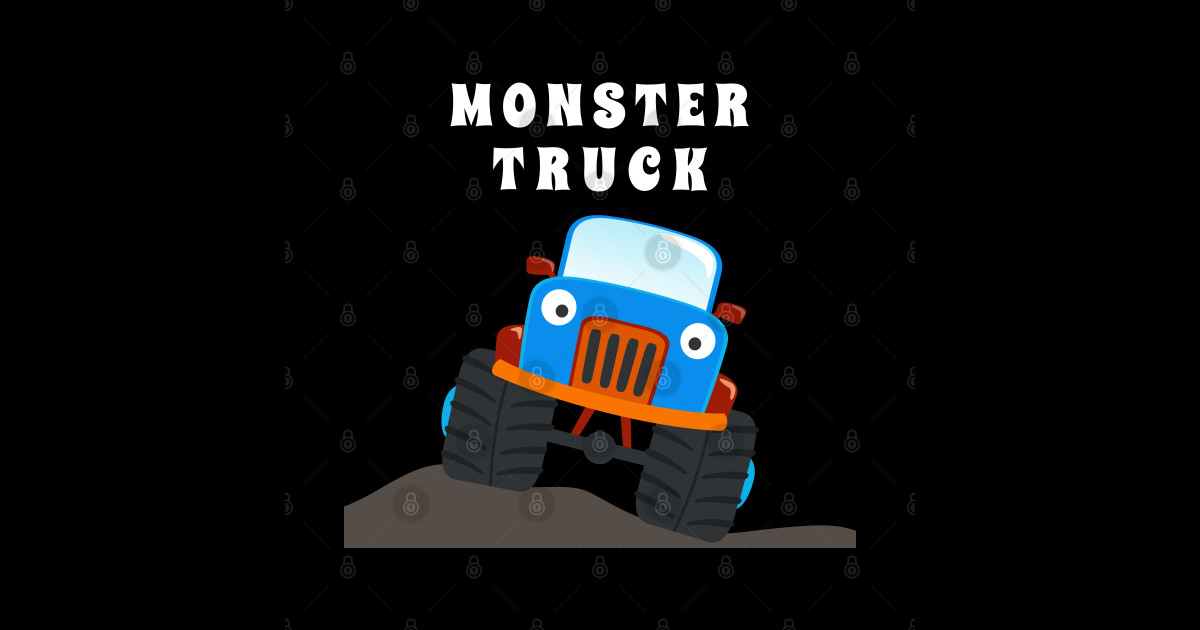 illustration of monster truck with cartoon style. - Monster Truck Theme ...