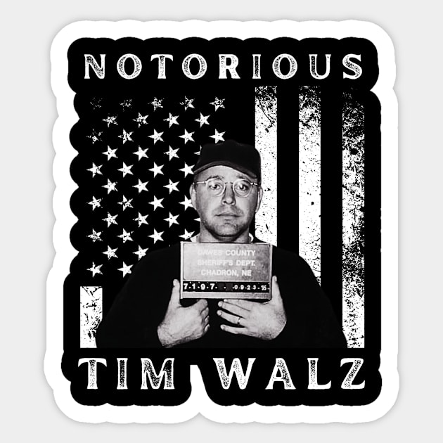 2024 Tim Walz Mug Shot - Tim Walz Mugshot - Sticker | TeePublic