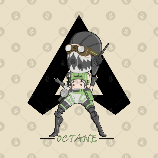 Octane Apex Chibi - Apex Legends Octane Fan Art - T-Shirt | TeePublic