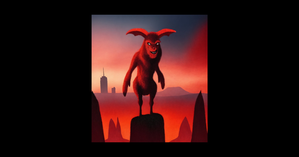 creepy evil demon like donkey - Ai - Sticker | TeePublic