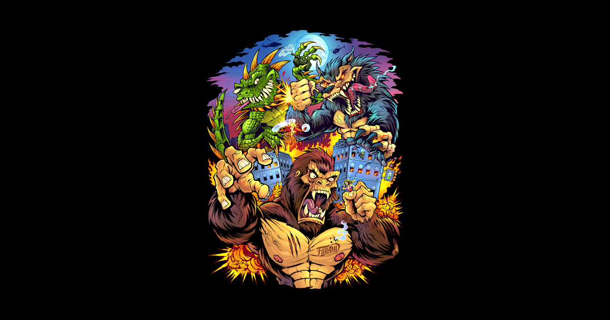 Rampage Arcade Tribute - Rampage - Sticker | TeePublic