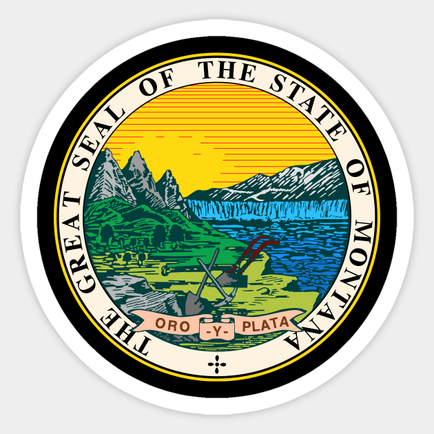 Seal of Montana - Seal Of Montana - Sticker | TeePublic