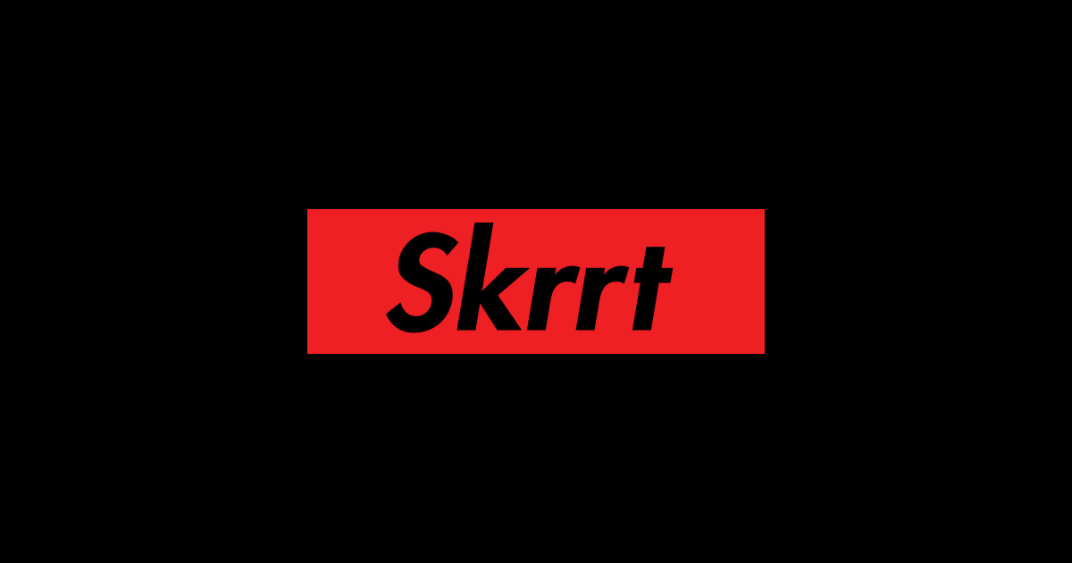 Skrrt box logo - Skrrt - Sticker | TeePublic