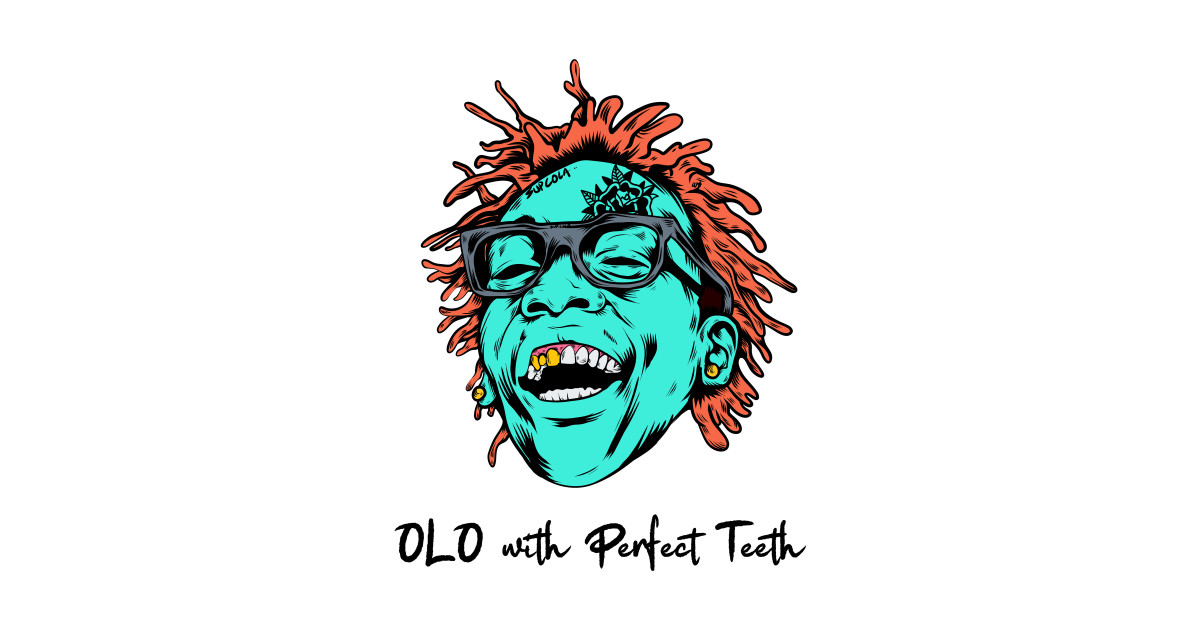 Cool laugh out loud dude with perfect teeth illustration - Slluks - T ...