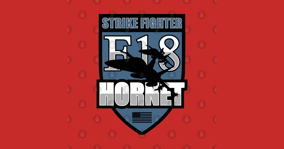 F/A-18 Hornet (Small Logo) - F 18 Hornet Strike Fighter - T-Shirt ...