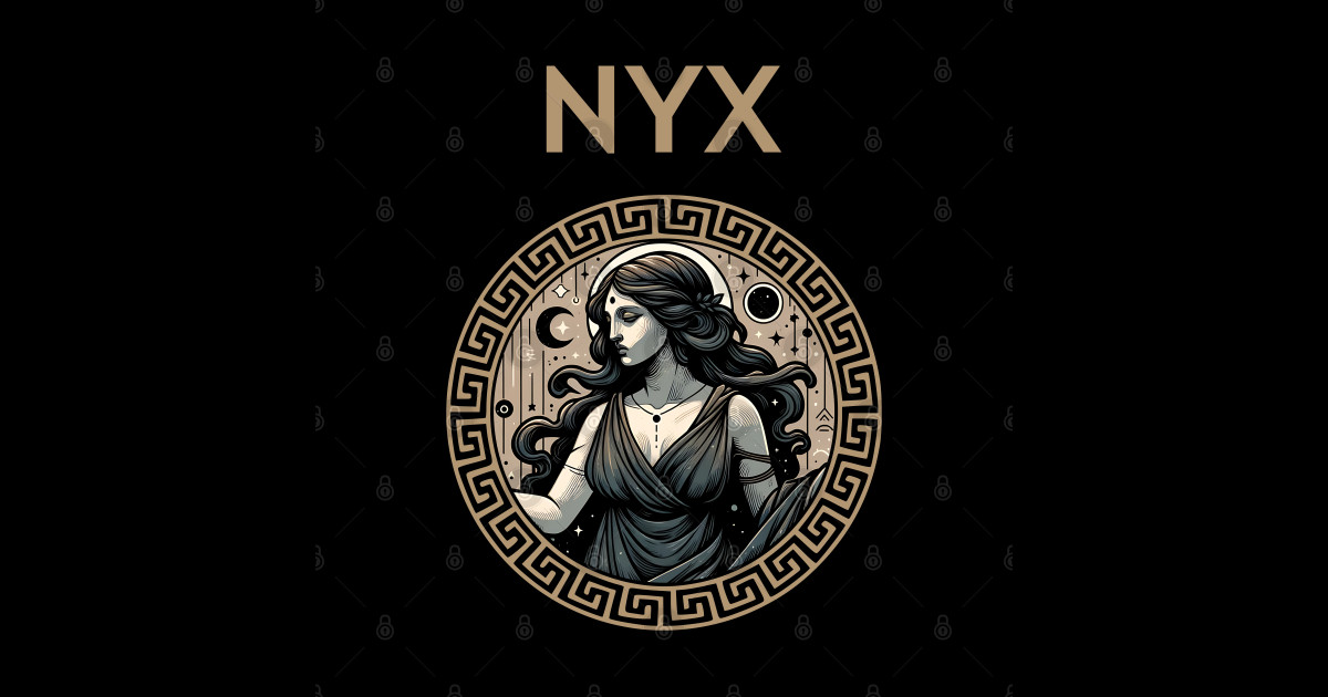 Nyx Ancient Greek Goddess of Night - Nyx - Sticker | TeePublic