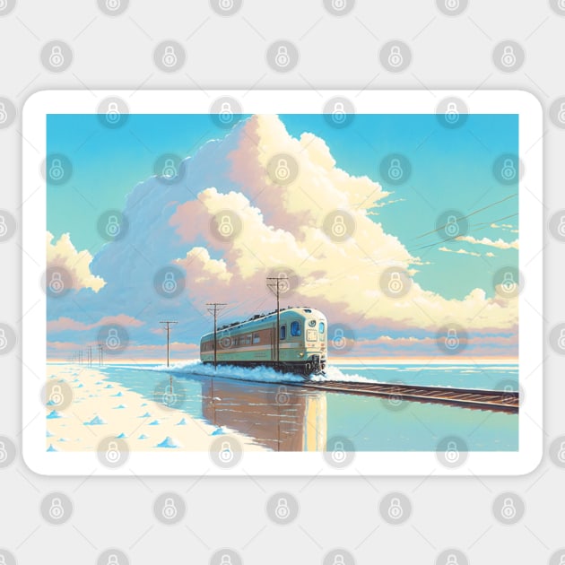 Retro Anime Style Old Japanese Train - Anime - Sticker | TeePublic