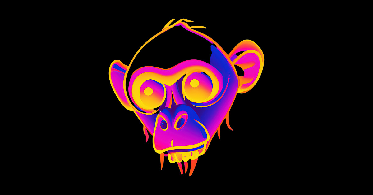 Halloween Monkey Graffity Pink Face Spooky - Monkey - Sticker | TeePublic