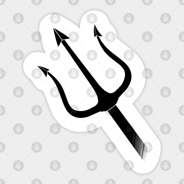 Poseidon trident fork - Poseidon Trident Fork - Sticker | TeePublic