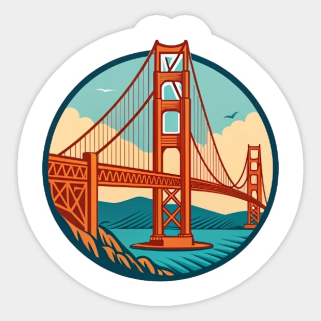 GOLDEN GATE. BRIDGE - Golden Gate Bridge - Sticker | TeePublic