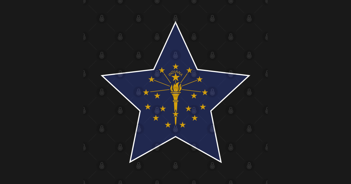 Indiana State Flag Star - Indiana State - T-Shirt | TeePublic