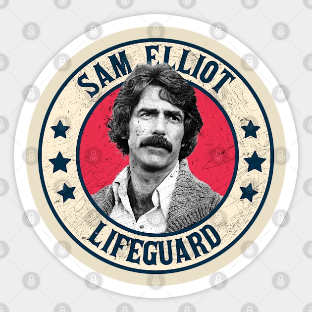 Sam Elliott // Retro Style Fan Art - Sam Elliot - Sticker | TeePublic
