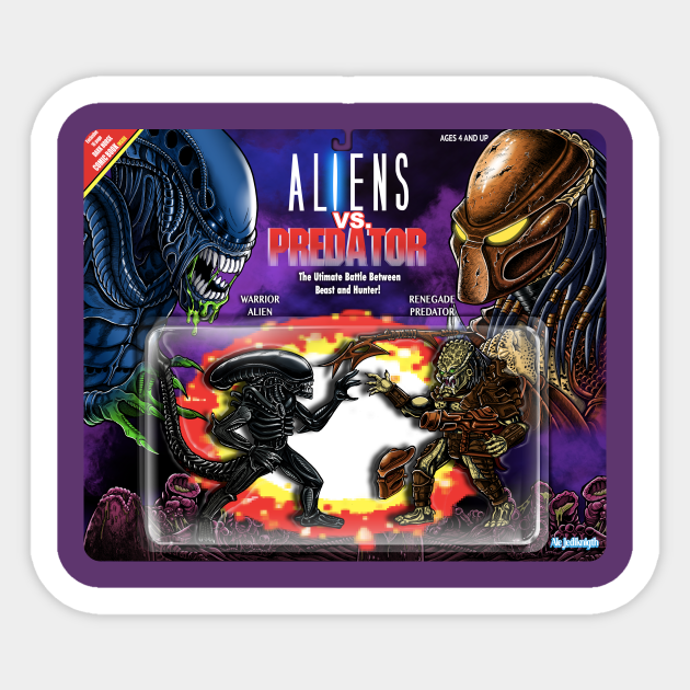 Alien vs Predator Card - Alien Vs Predator - Sticker | TeePublic