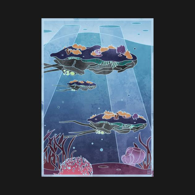 Reefback Leviathan - Subnautica - T-Shirt | TeePublic