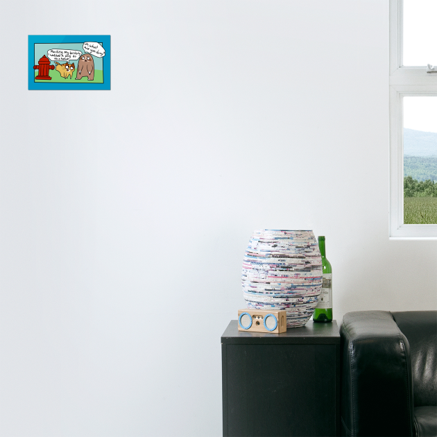 Cat and Sloth Fire Hydrant Comic - Sloths And Cats - Posters and Art ...