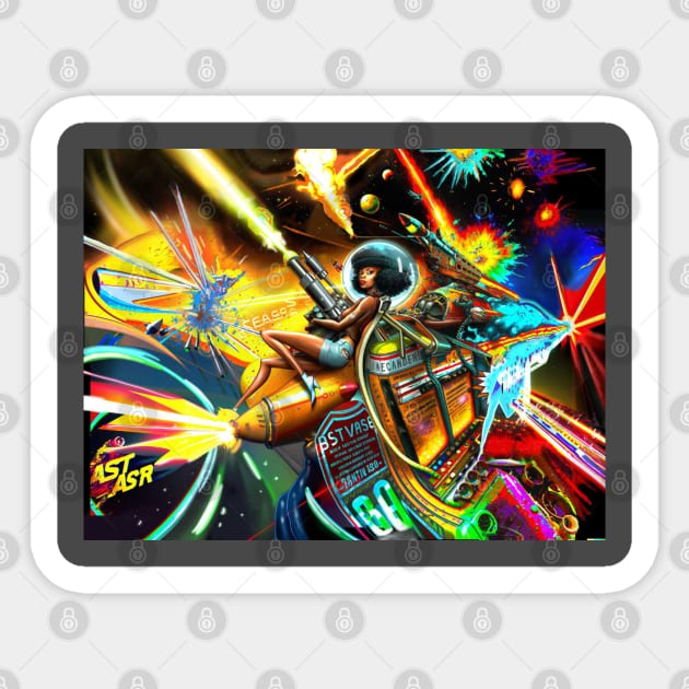 Funky Space Battle - Funky Space Battle - Sticker | TeePublic