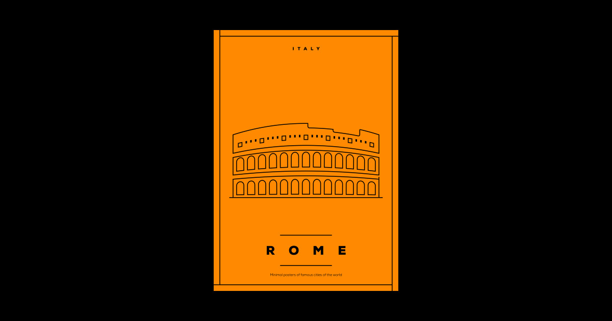 Rome Minimal Poster - Rome - Posters and Art Prints | TeePublic