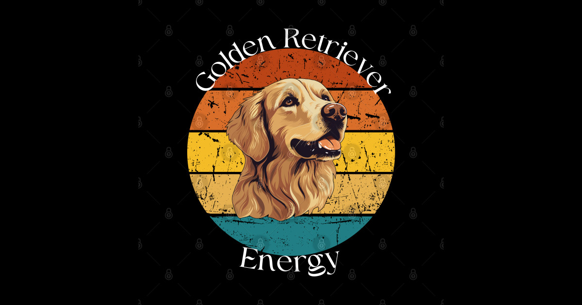Vintage Golden Energy-Golden Retriever - Golden Retriever Energy ...