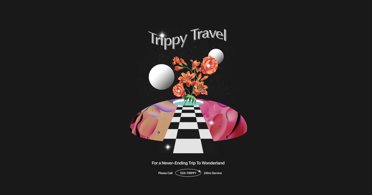 Trippy Travel - Collageart - T-Shirt | TeePublic
